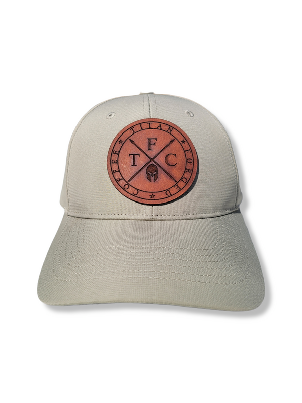 TFC- Leather Patch, Slate Performance Hat – Titan Forged Coffee